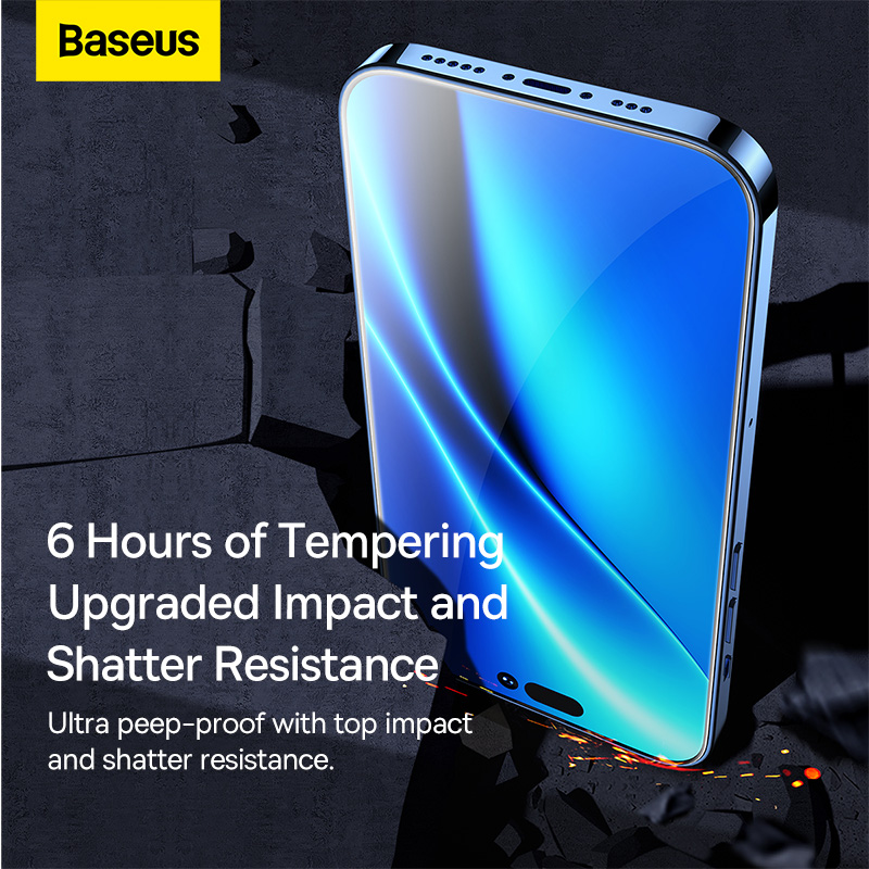 Baseus 2Pcs Screen Protector 0.3mm Tempered Glass Full Cover Film 2022 ...