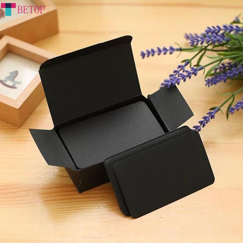 【Miga Plaza】 100pcs/box Kraft Paper Card Color Blank Business Card ...