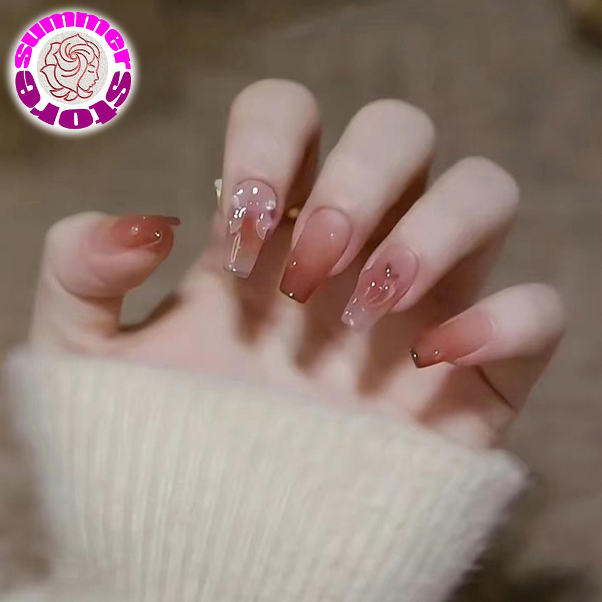 SUMMER 24 pcs Light-Changing Bow Wear Armor Ice Transparent Peach ...