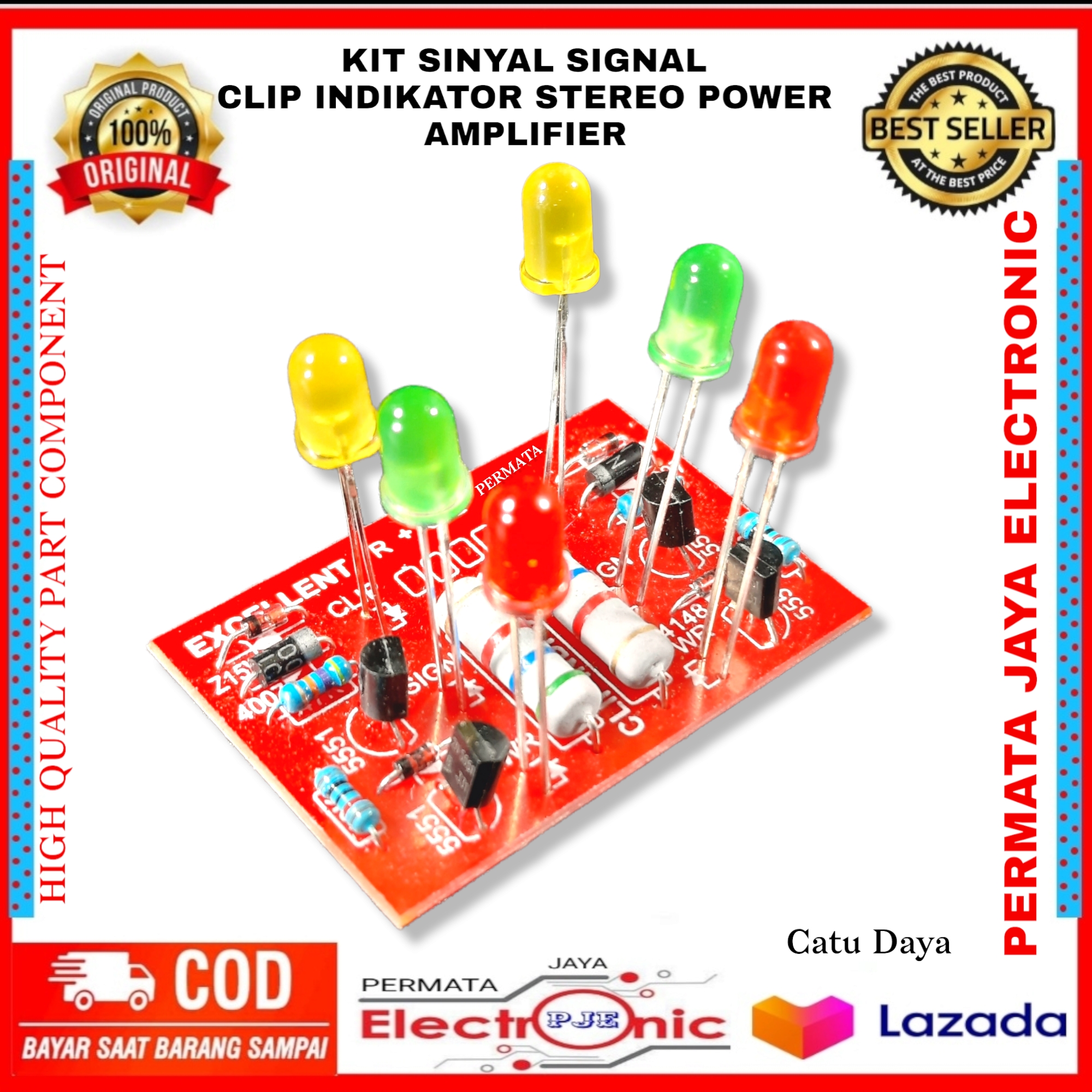 KIT SINYAL SIGNAL KLIP CLIP INDIKATOR INDICATOR STEREO POWER AMPLIFIER ...