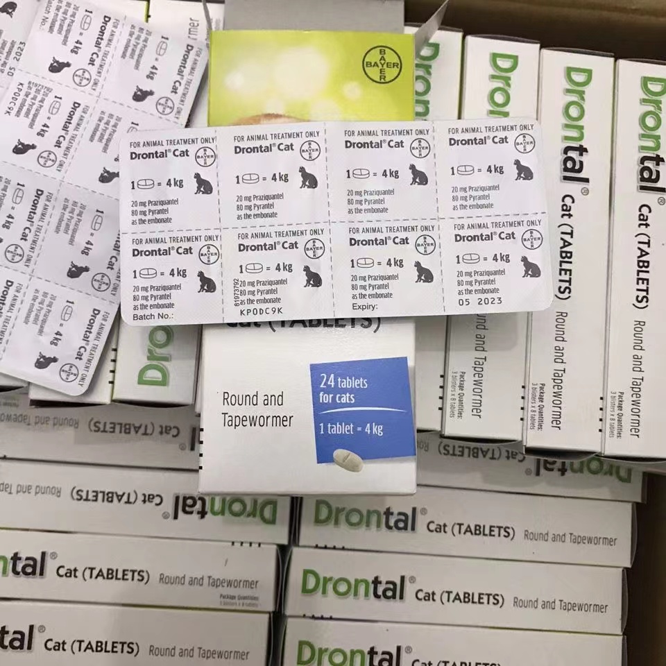 Drontal Cat Bayer Exp.6/2025 ดรอนทัล แคท สำหรับ แมว cat (24 เม็ด ...