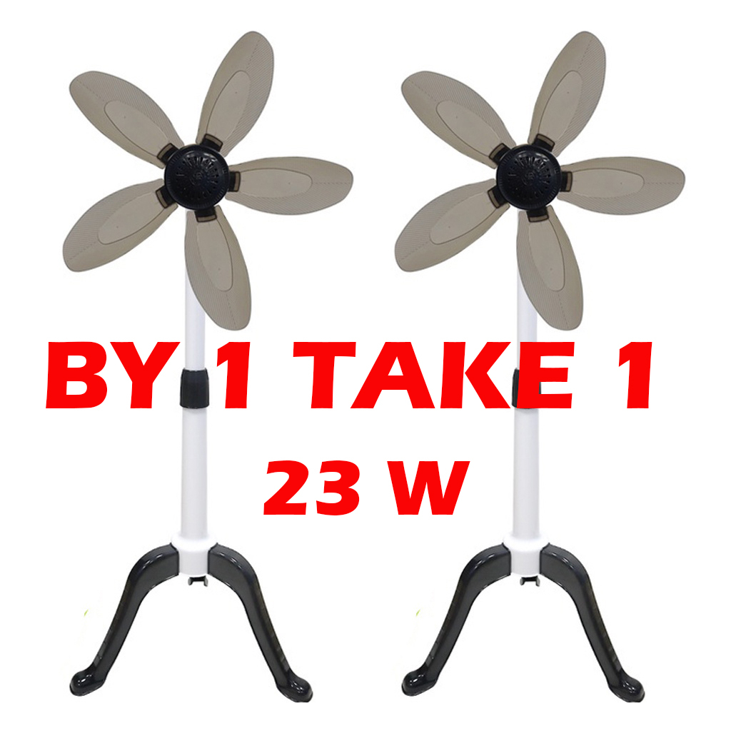 Buy 1 Take 1 23W 5 Blades Electric Stand Fan Floor Clip Fan Cooling Fan ...