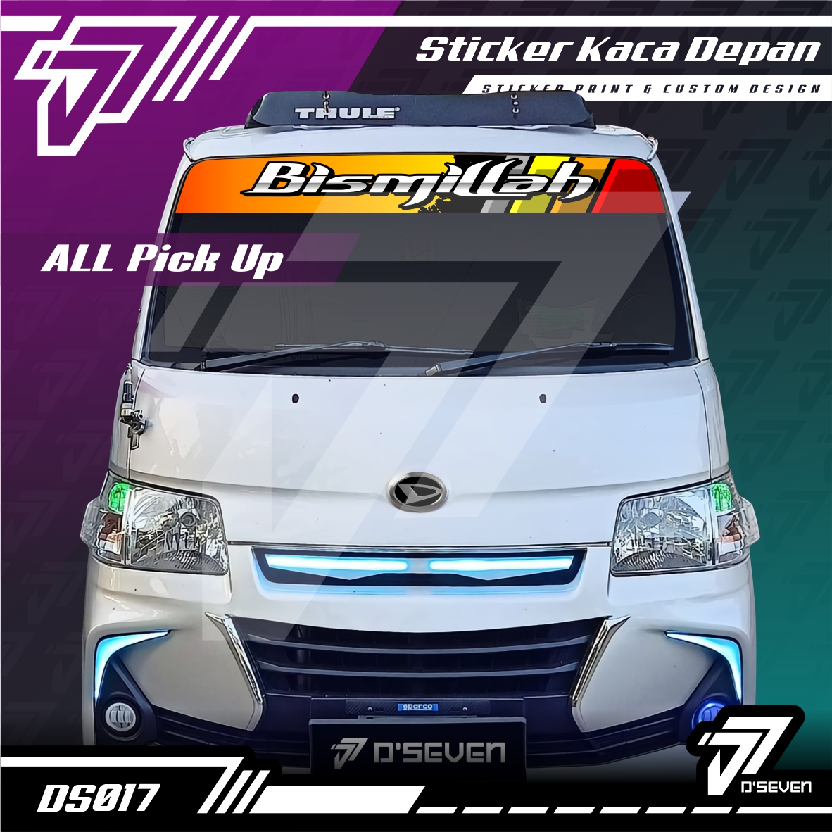Stiker Decal Kaca depan All Pick Up BISMILLAH Ukuran 150x20 Bisa Untuk ...