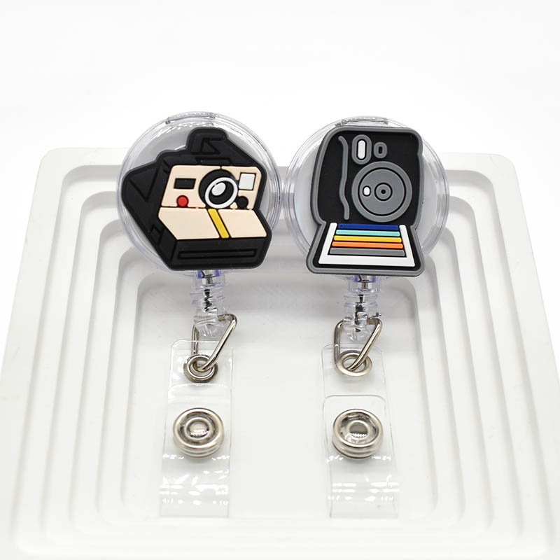 1pcs Camera Pull Badge Nurse Cute Vintage Film Camera Name Badge Reel ...
