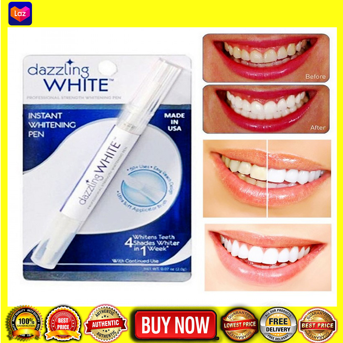 DAZZLING WHITE PEN TOOTH STAIN REMOVAL MAGICAL TEETH WHITENING PEN ...