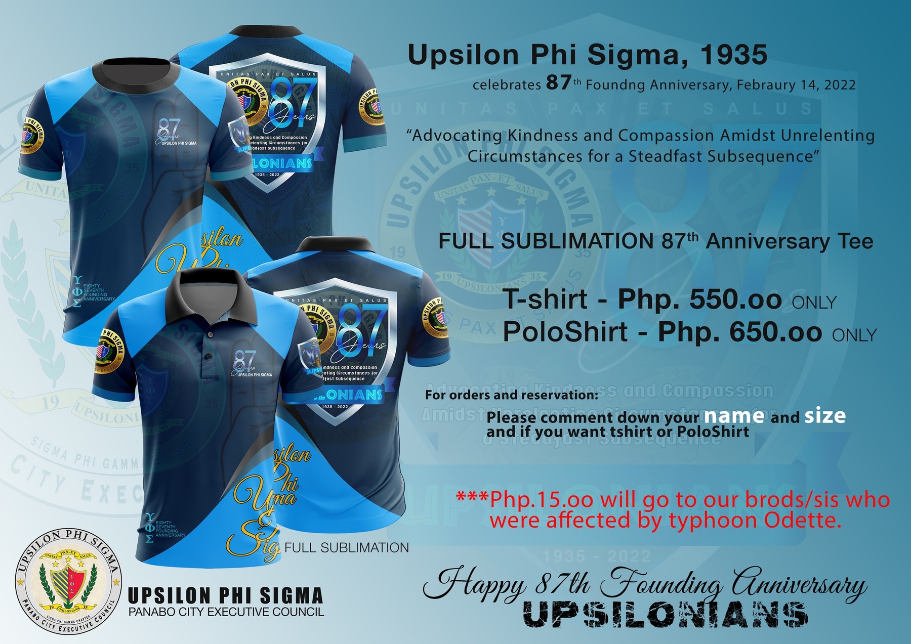 (all Sizes Are in Stock) Upsilon Phi Sigma Polo T-shirt Full Sublimation 3d Printing (you Can ...