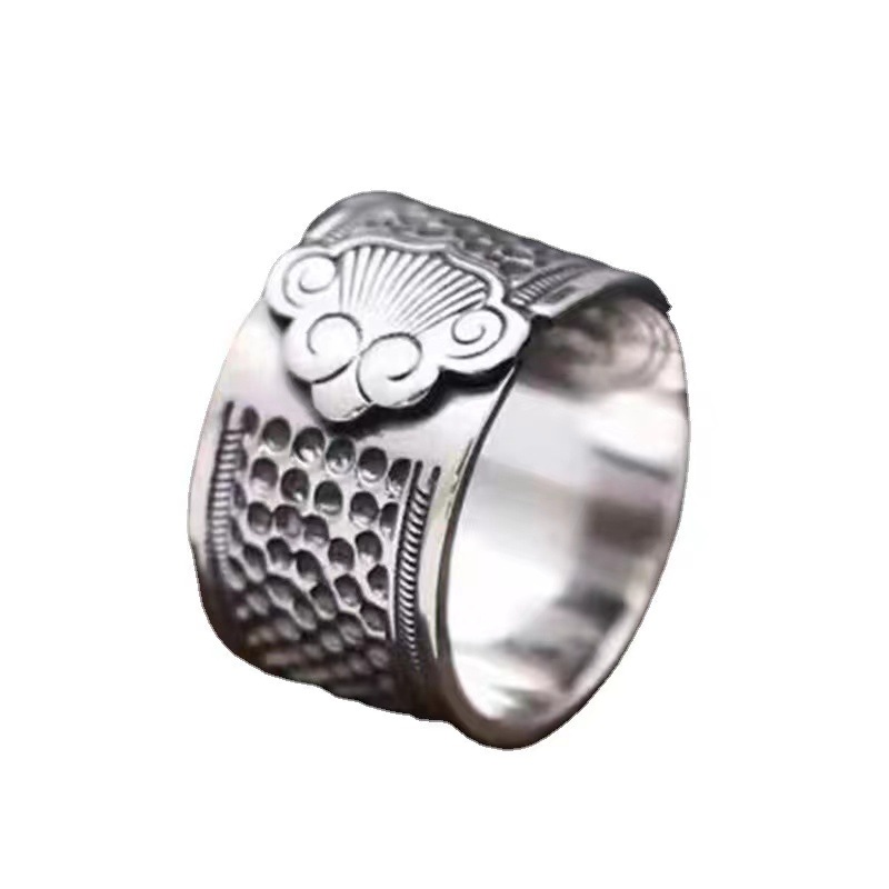 Vintage Lucky Cloud Ring Men's Trendy Anti-Thai Silver Open Ring Men's ...