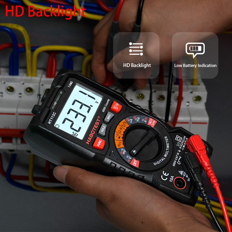 HABOTEST Multimeter Digital Profesional Mini Automotive Tester HT113 ...