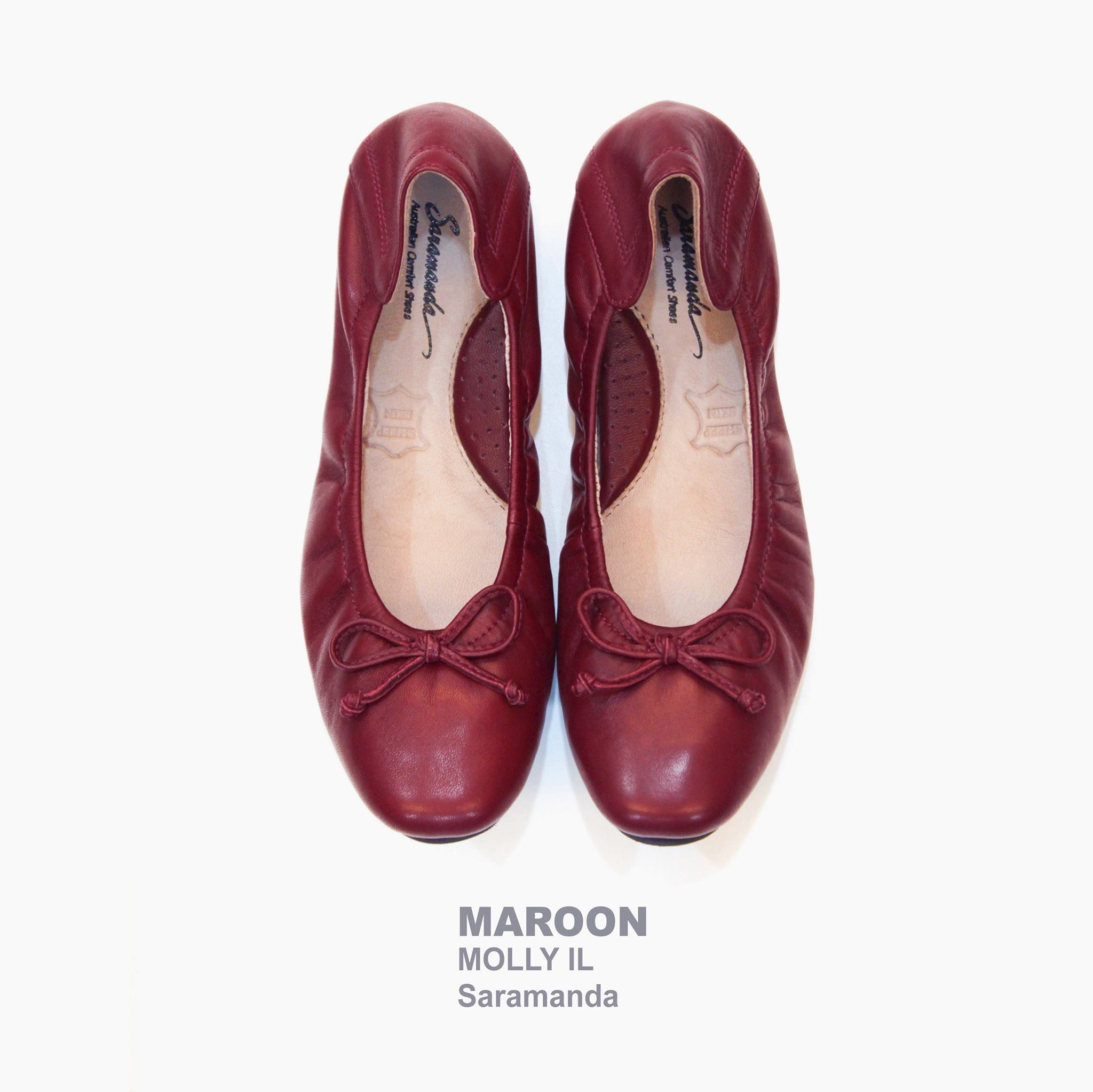 Saramanda รุ่น 162003L Molly IL รองเท้าแฟลตบัลเล่ต์ผู้หญิง หนังลูกแกะ ...