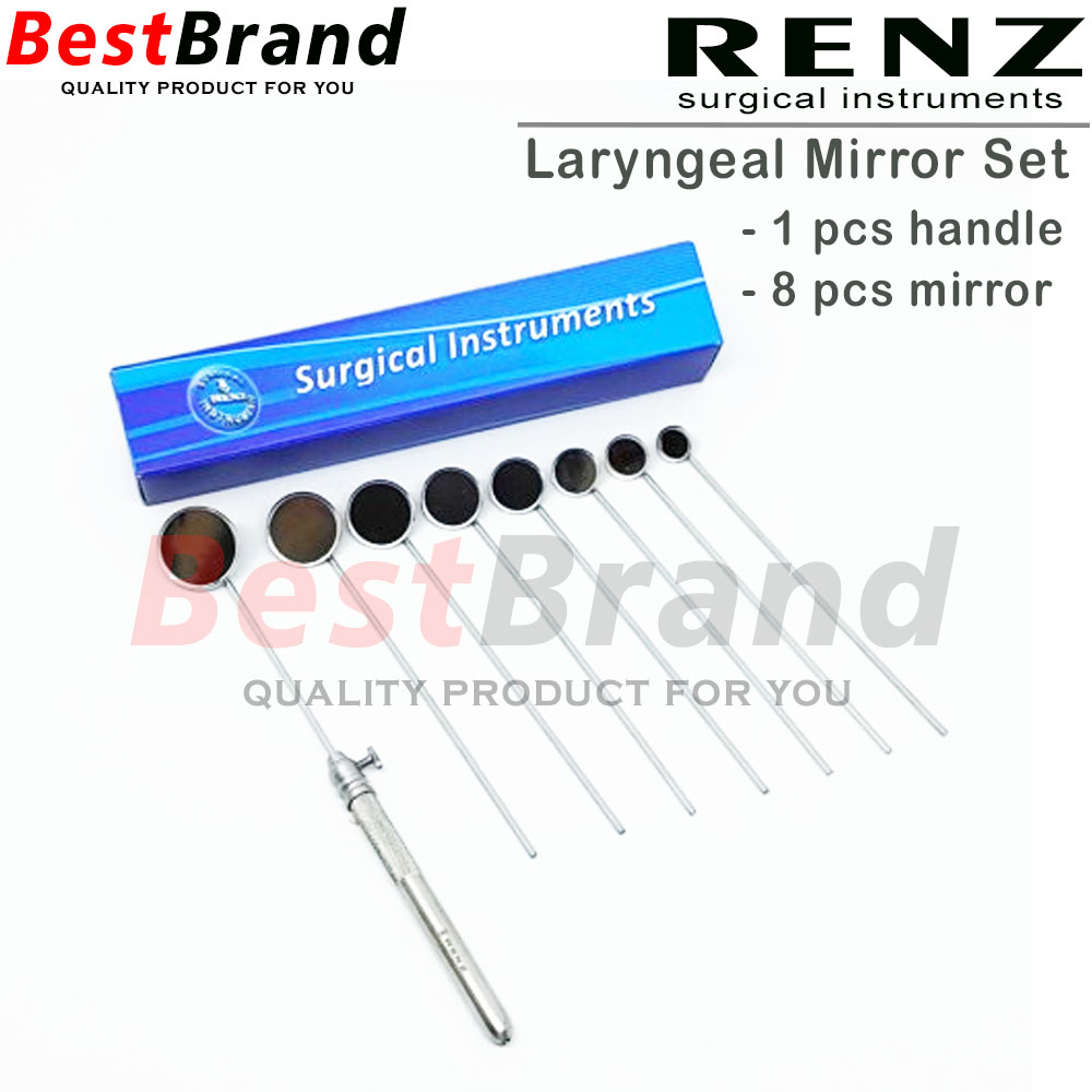 RENZ Kaca Laring 8 Laryngeal Mirror Set Medis | Lazada Indonesia