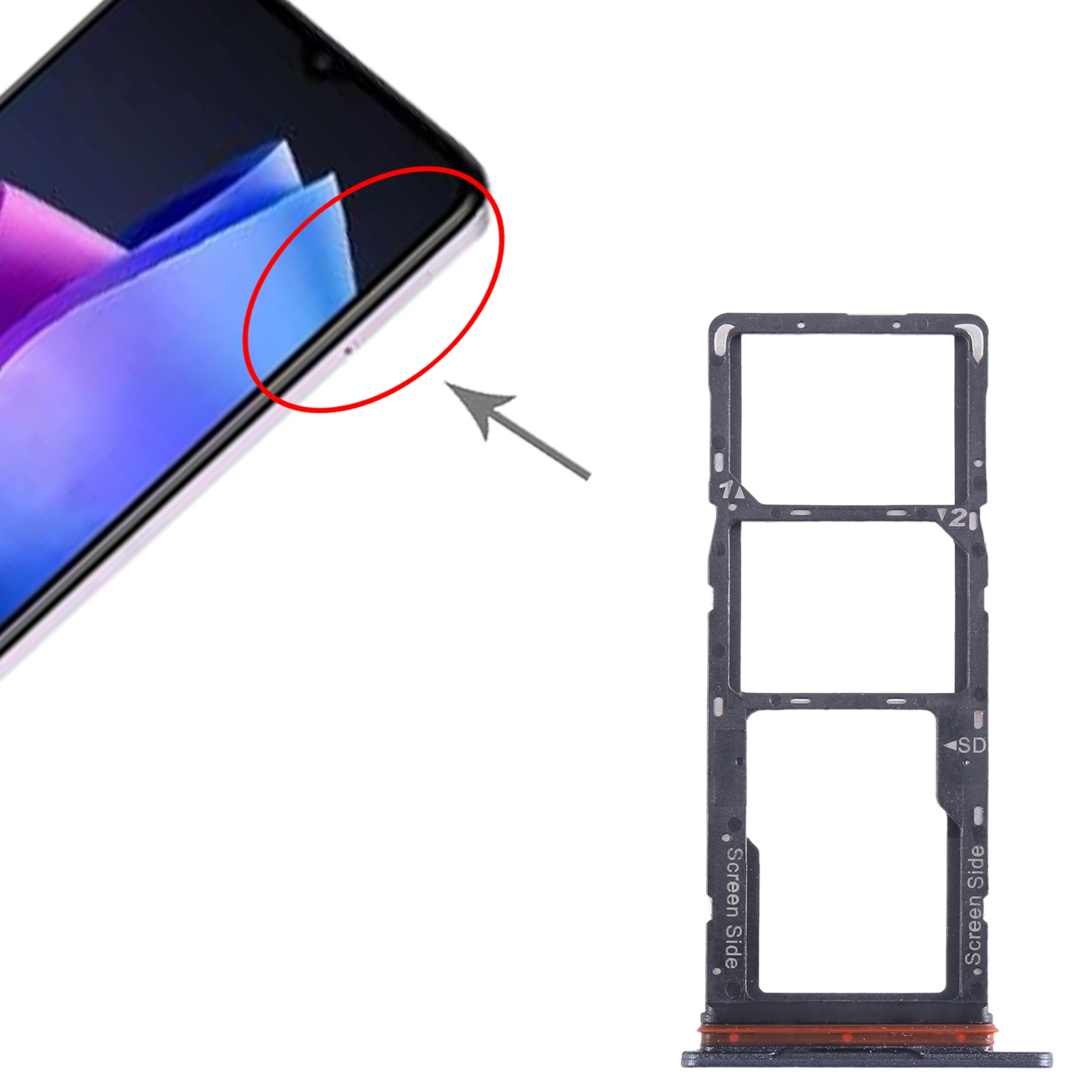 (New arrival) For Tecno Pop 7 BF6 SIM Card Tray + SIM Card Tray + Micro ...