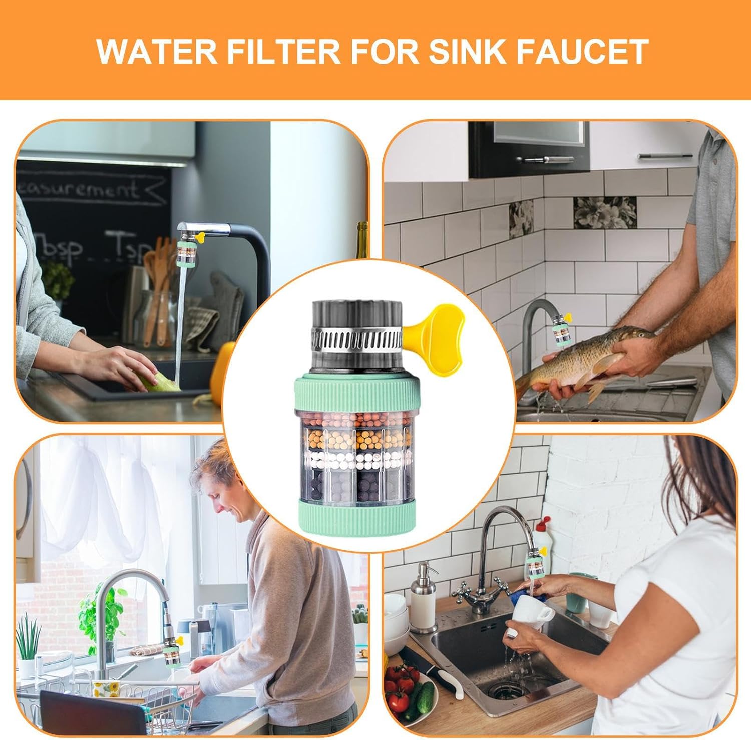 2pcs Universal Faucet Filter Tap Water Purifier for Kitchen – Multi ...