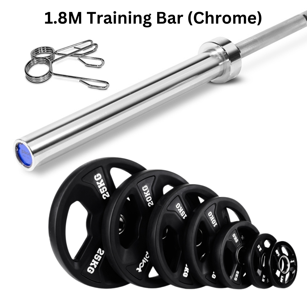127.5KG Pivot Rubber Olympic Barbell Kit | Lazada Singapore