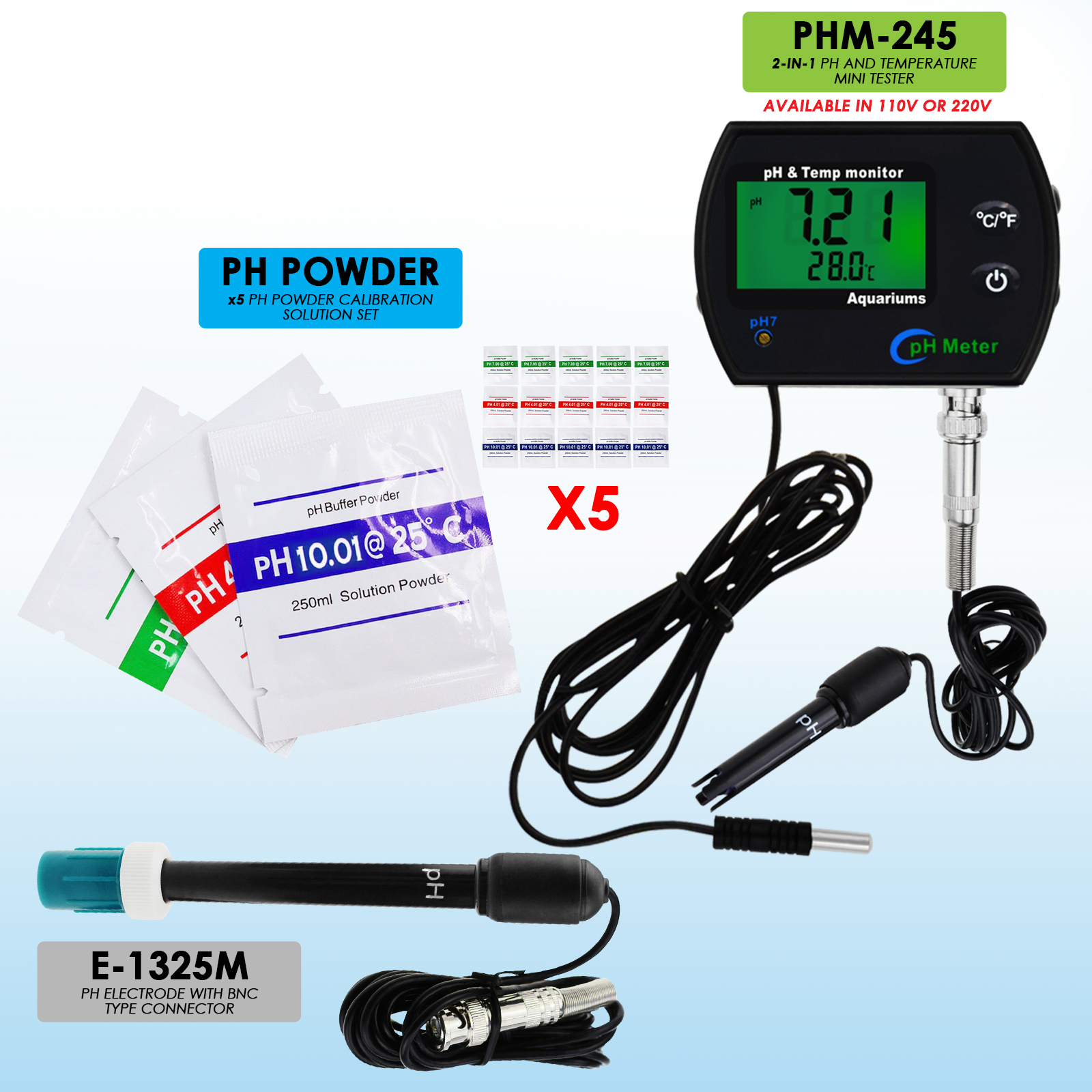 NEW 【Exclusive Discount】2-in-1 Combo PH Temperature Water Quality Meter ...