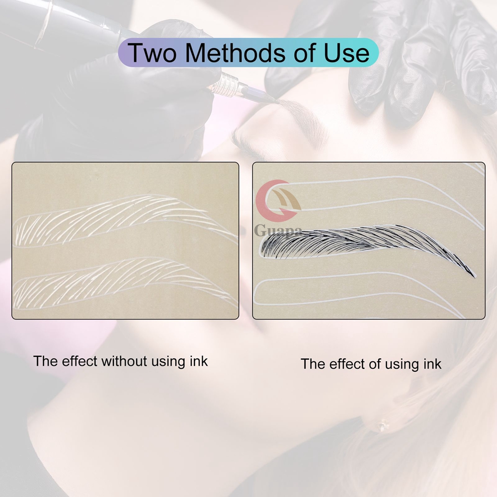 2PCS Sample Test Brows Basic Stroke Microblading Latex No Need Ink Use ...