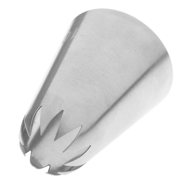 C10 Large Size Piping Nozzle Cake Cream Decor Icing Tips 10 Teeth Close ...