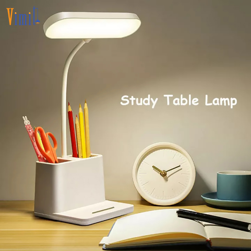 LED Student Study Table Lamp USB Rechargeable Battery Eye Protection ...