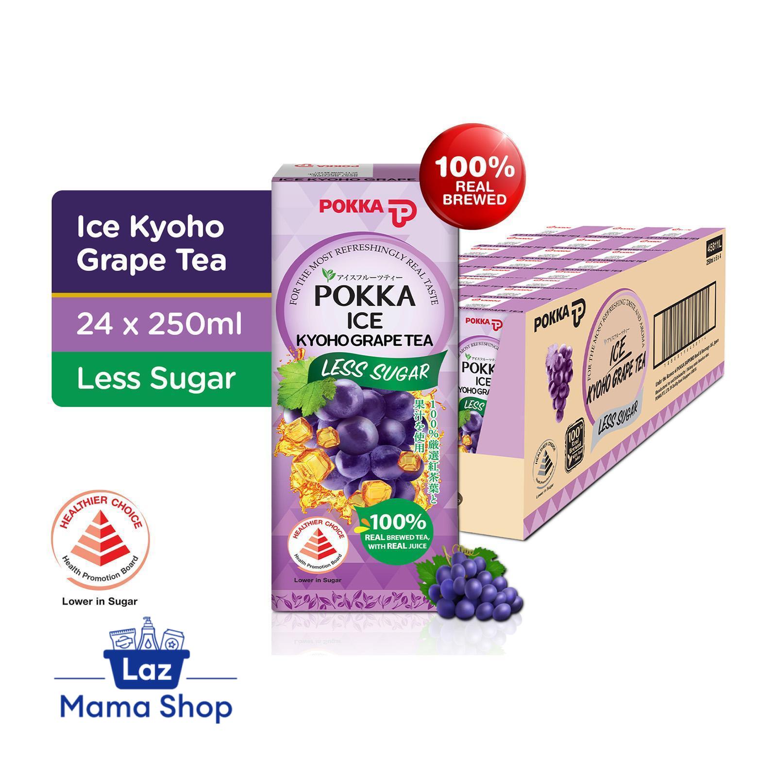 Pokka Ice Kyoho Grape Tea (Less Sugar) (24 x 250ML) - Case (Laz Mama ...