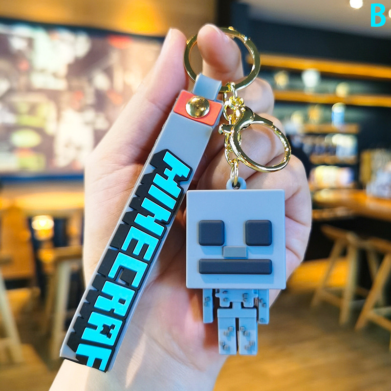 Classic Game Minecraft Figure Model Toys Keychain My World Steve Doll ...