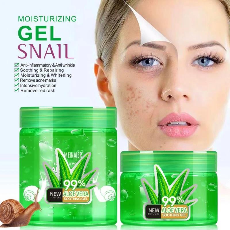 150ml 250ml Aloe Vera Gel Natural Snail Face Cream Deep Moisturize ...