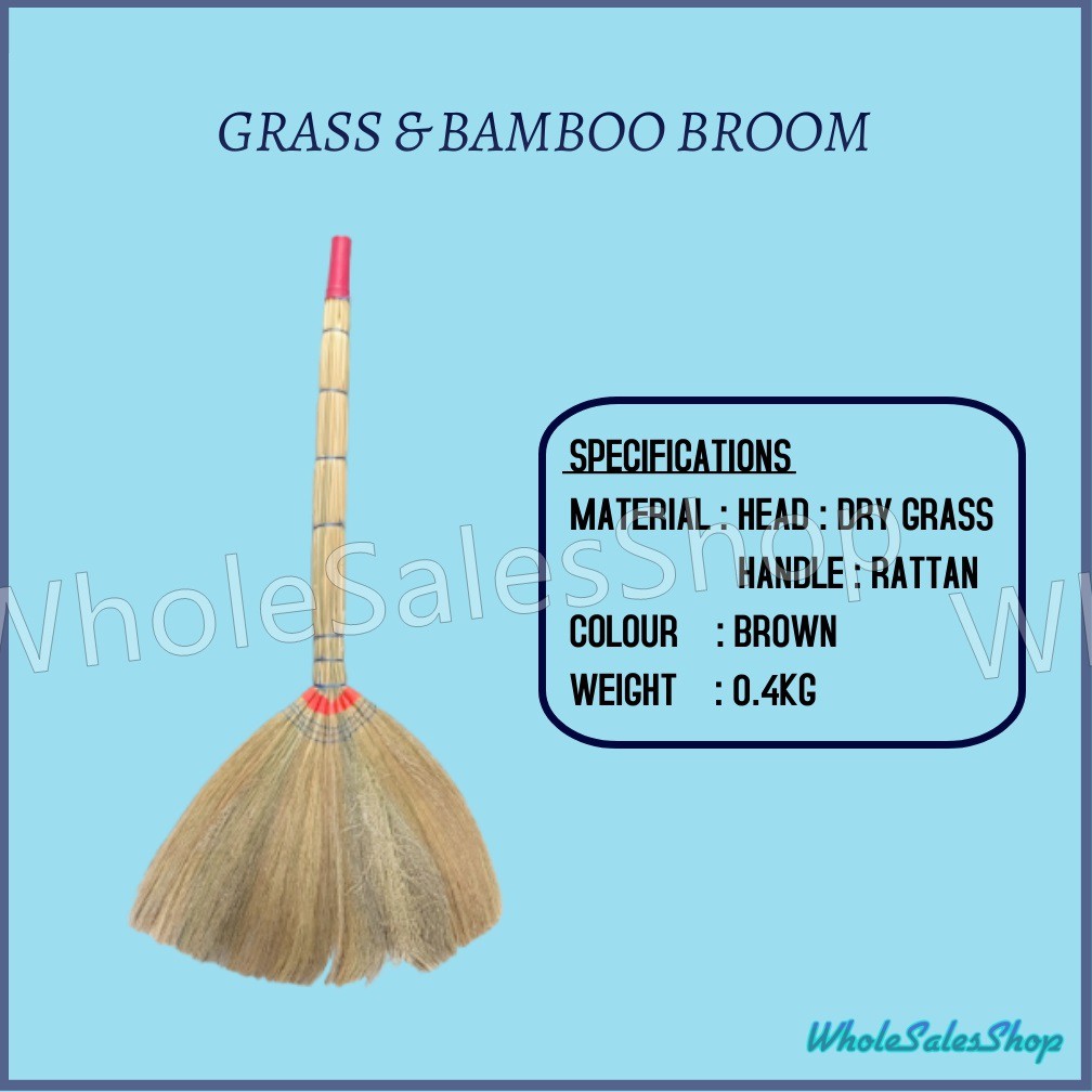 GRASS & BAMBOO BROOM PADDY SWEEP BROOM GRASS BROOM PENYAPU JERAMI ...