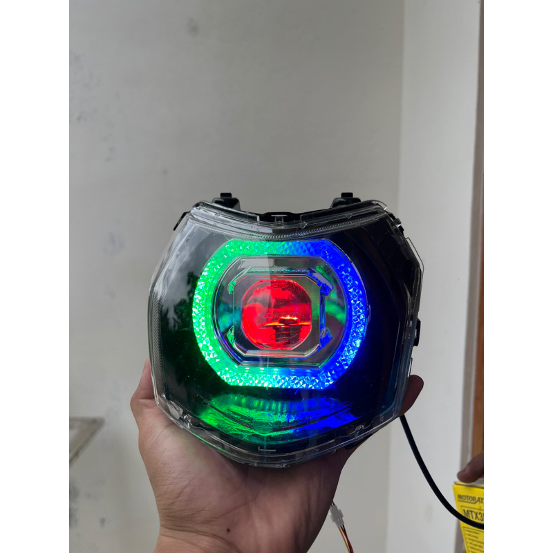 Lampu depan Vega force fi injeksi costome biled billed matrix x1 RGB ...