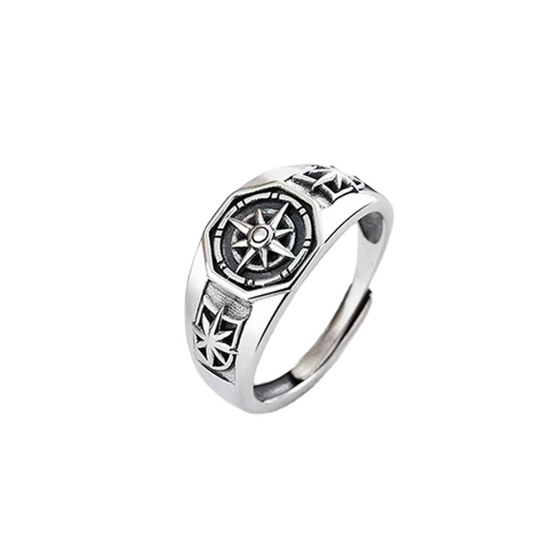 New Poseidon Star Cyberpunk Ring for Men and Women Opening Adjustable ...