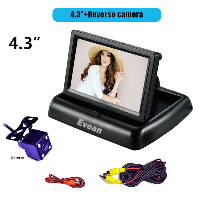 HD 4.3 Inch TFT-LCD Display Screen Foldable Car Monitor with Front ...
