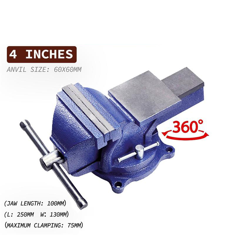 【Shipping From Manila】Heavy Duty Steel Rotary Bench Vise 4 Inch 360 ...
