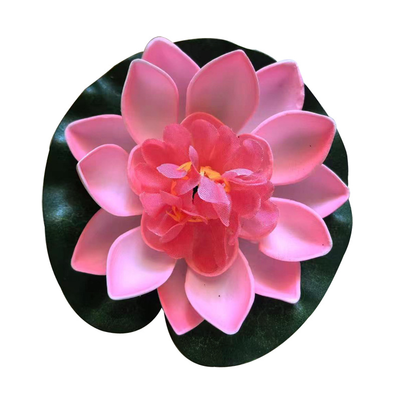JM 10cm Simulated Lotus Floating Artificial Flowers Pool Fish Tank ...