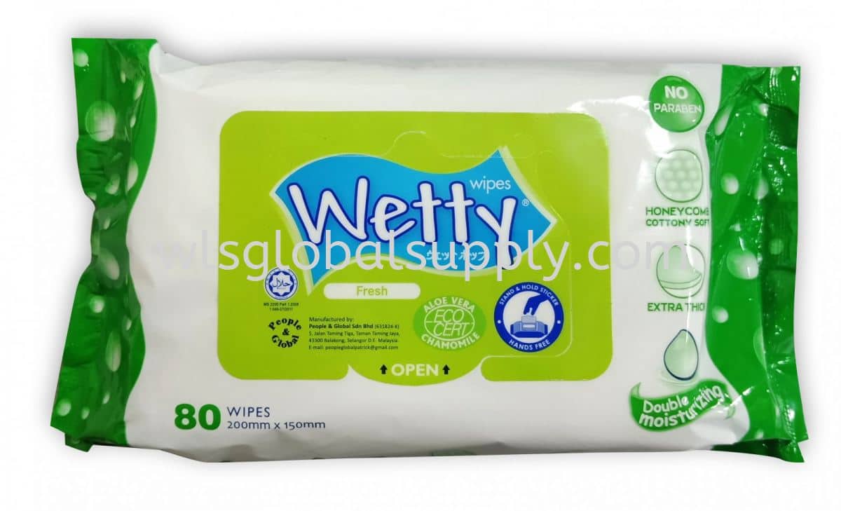 Wetty Wet Tissue Wet Wipes (1 Pack x 80's) | Lazada