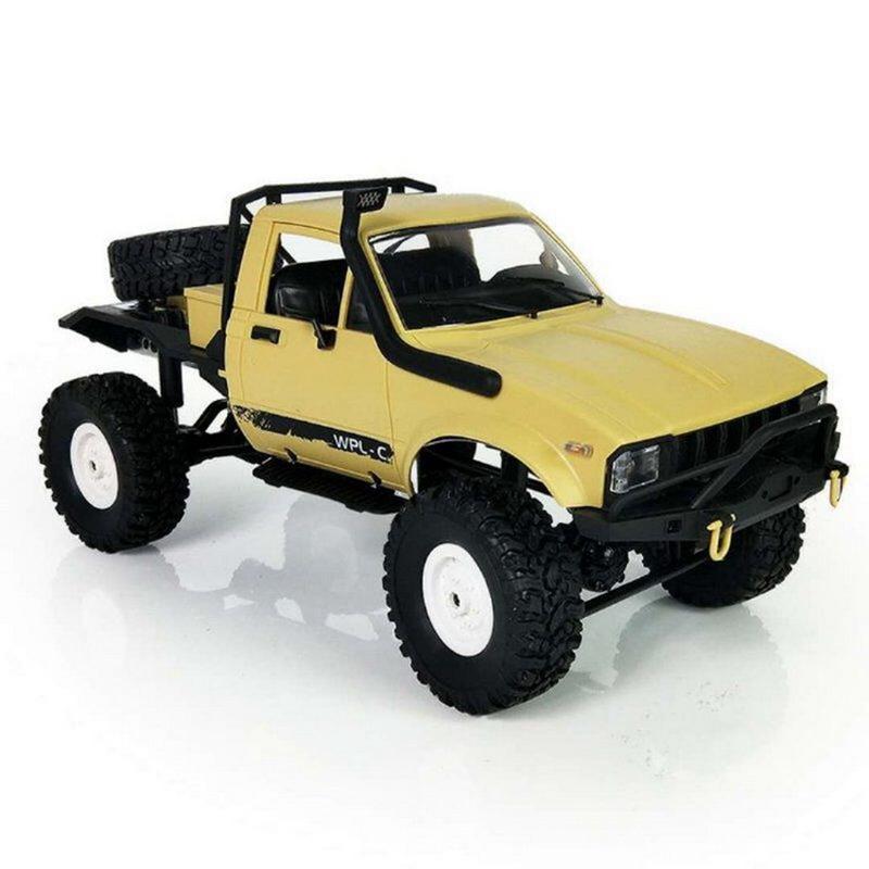 WPL C14 1:16 Scale 2.4G 2CH 4WD Mini Off-road RC Semi-truck RTR Kids Climb Truck yellow ...