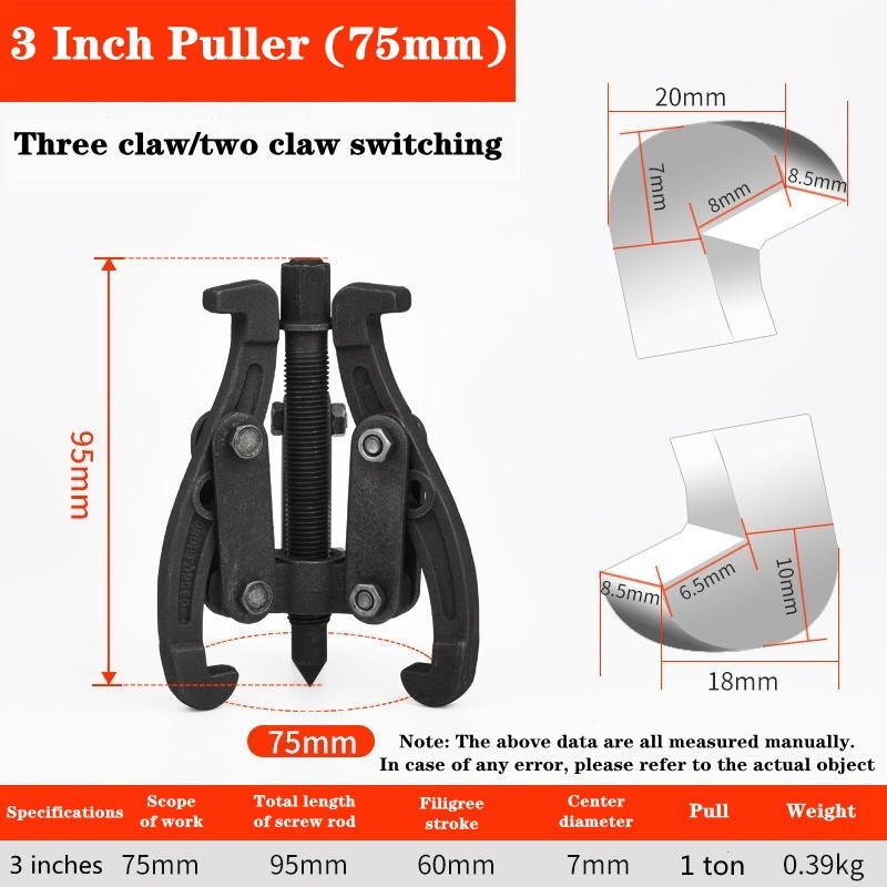 Treker 3 Inch 4 Inch 6 Inch Gear Puller 3 Jaw Tracker - Gear Puller 3 ...