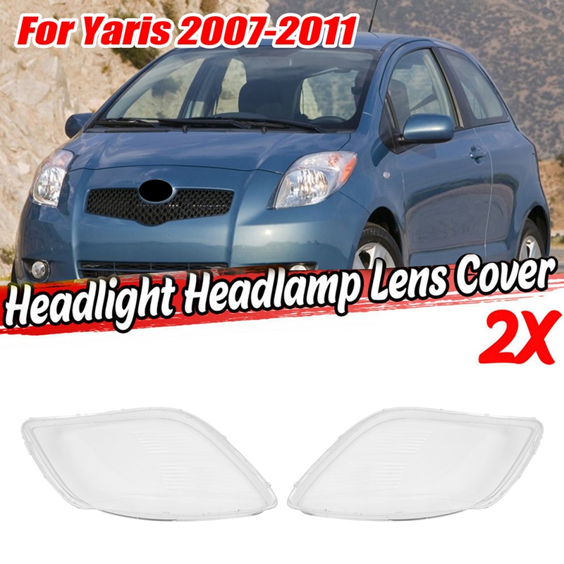 2Pcs Car Left and Right Side Headlight Clear Lens Lamp Shade Shell ...