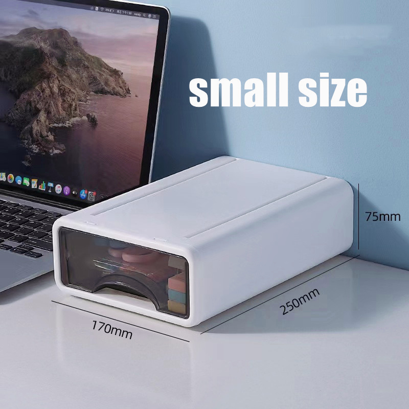 Stackable Storage Drawer Box/Desktop Organizer/Drawer Storage Box Dust ...