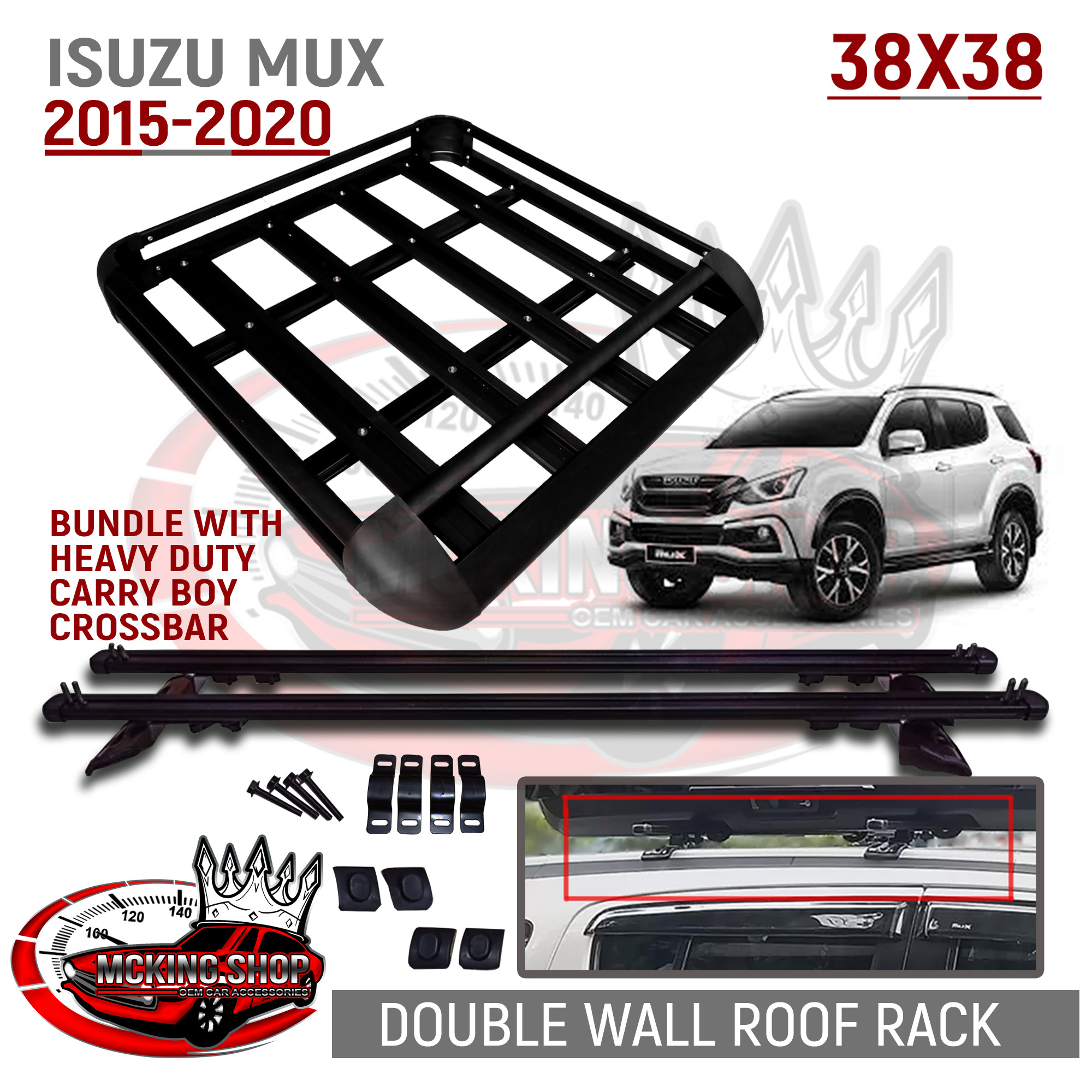 Isuzu Mux / Mu-x 2015-2020 Aluminum Roof Rack / Roofrack Top Load ...