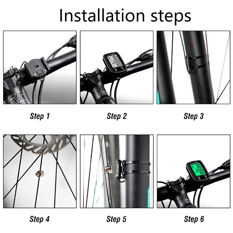 GPS Bicycle Computer Wired Speedometer Waterproof Bike LCD Computer ...