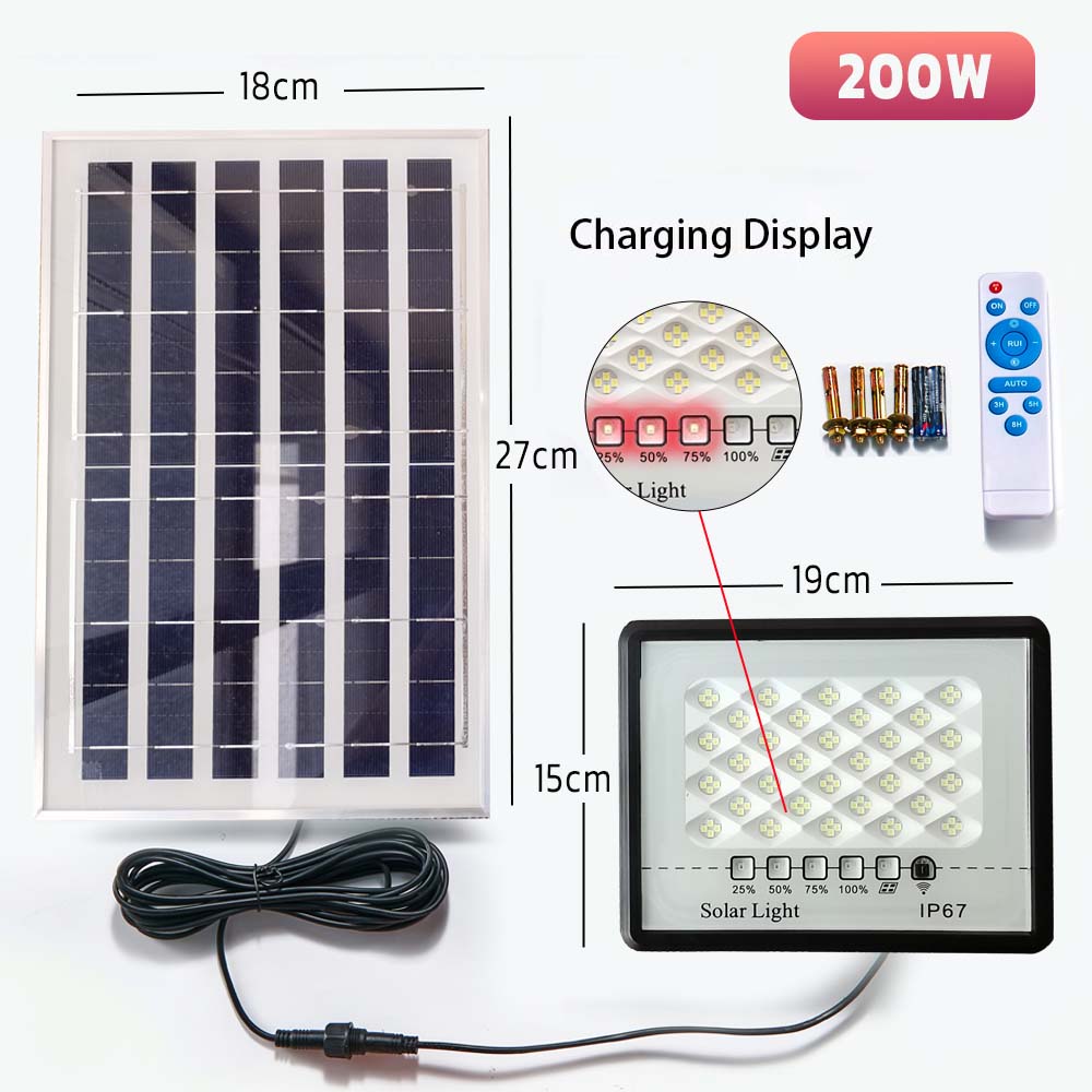【Malaysia Spot】Outdoor Solar Street Light 50W/100W/200W/300W/450W Solar ...