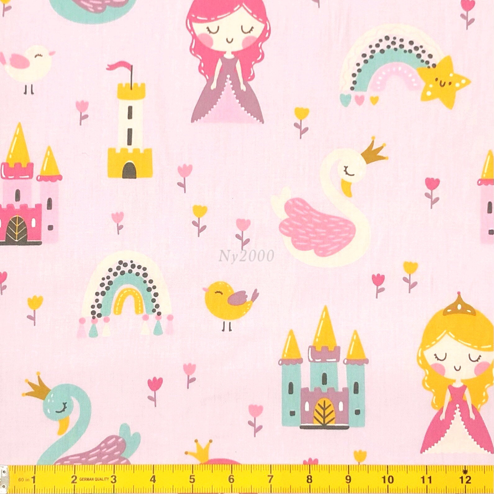 Princess & Castle Design Combed Cotton Twill Woven Fabric (60 inch wide ...