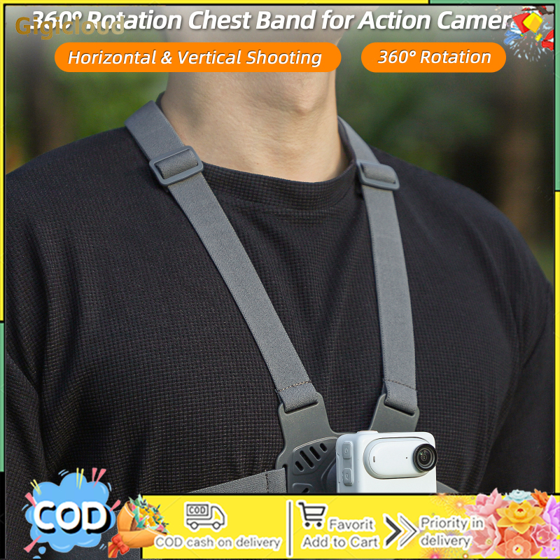 Camera Chest Mount Strap 360°Rotation Balance Stability Camera Chest ...