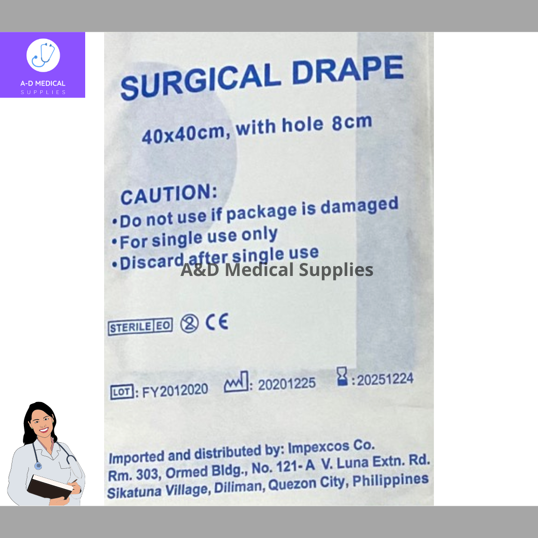 Sterile Surgical Drape 10pcs(40x40cm with hole 8cm 10cm) | Lazada PH