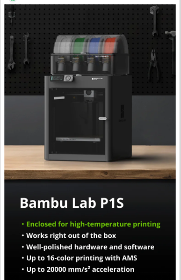 Bambu Lab P1S 3D printer. COMBO include AMS | Lazada.co.th