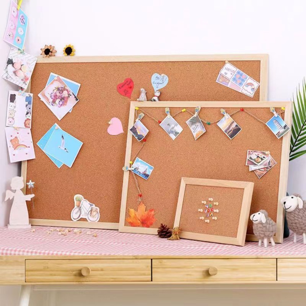 Practical Double-sided Cork Notice Board Wall Hanging Thickened Message ...