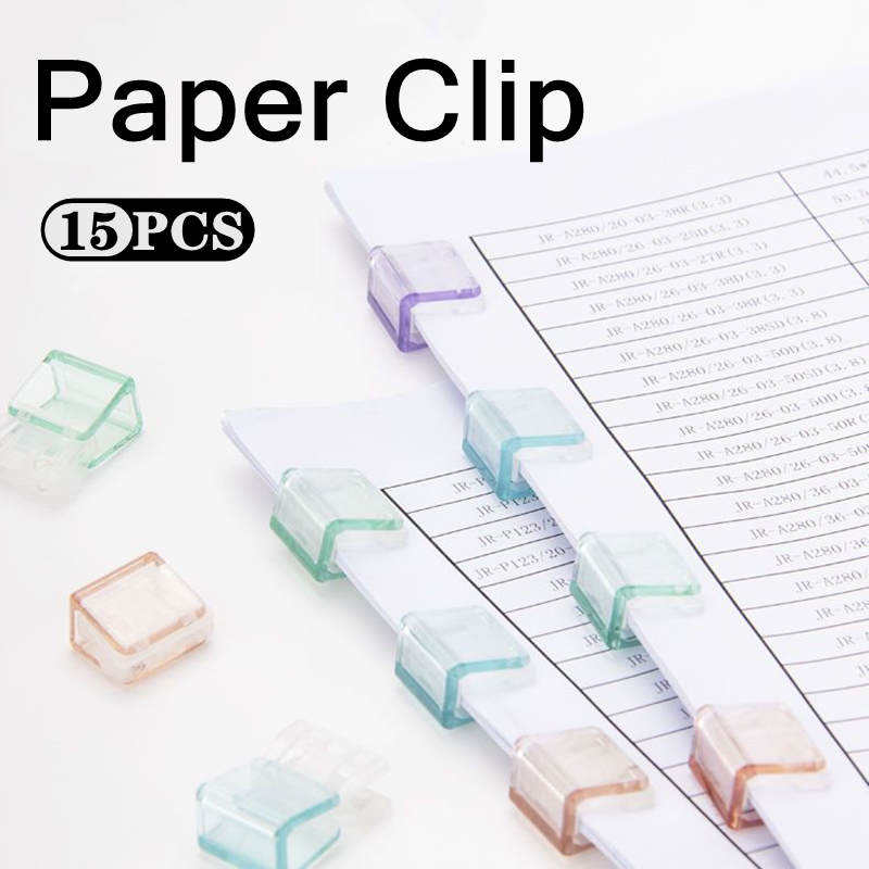【DigitalHaven】Mini Color Paper Clip Cute Clear Bookmark File Index ...