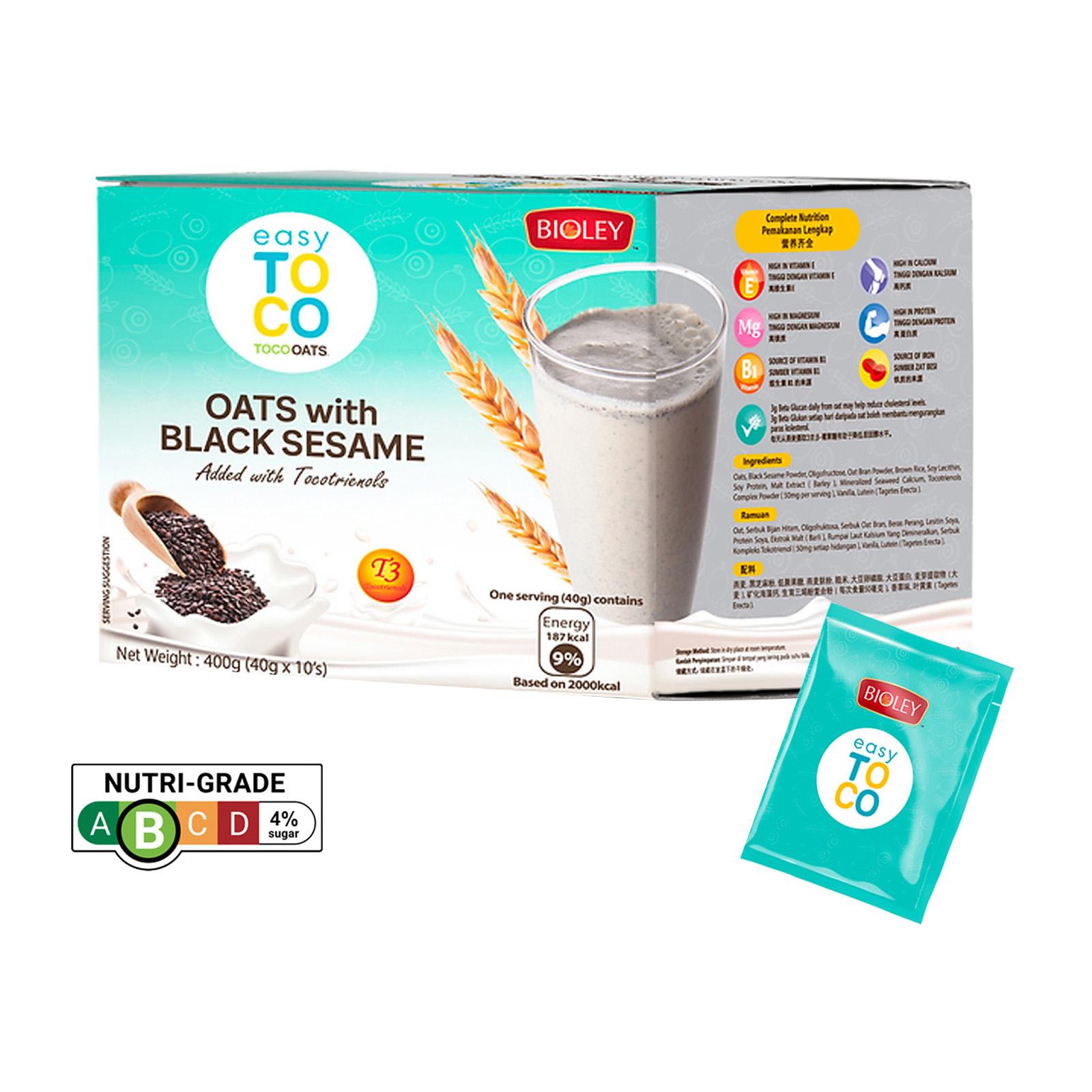BIOLEY Easy Toco Oats - Oats With Black Sesame | Lazada Singapore