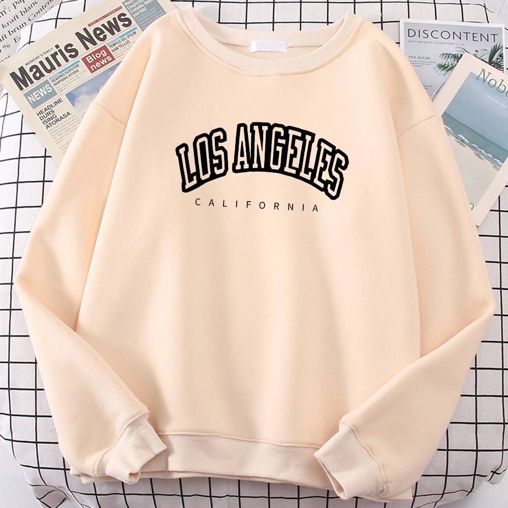 Los Angeles California City Streetwear Sweatshirt For Women Loose ...