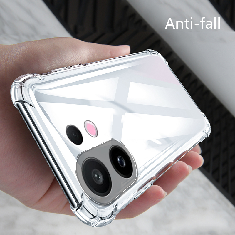 Sroof Casing For VIVO X200 FE New transparent airbag four corners drop ...