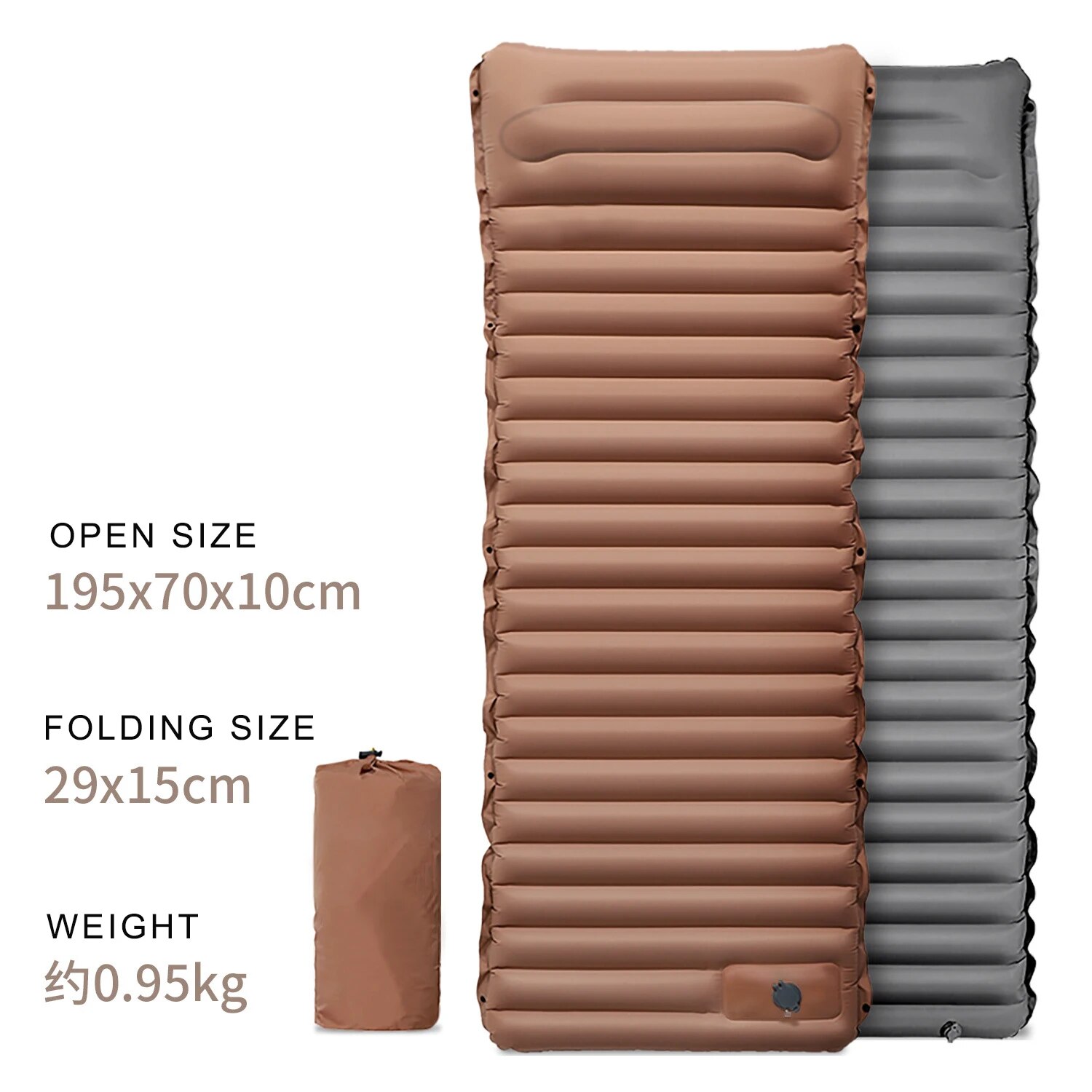Outdoor Ultralight Air Sleeping Pad Self-Inflating Mat Waterproof ...