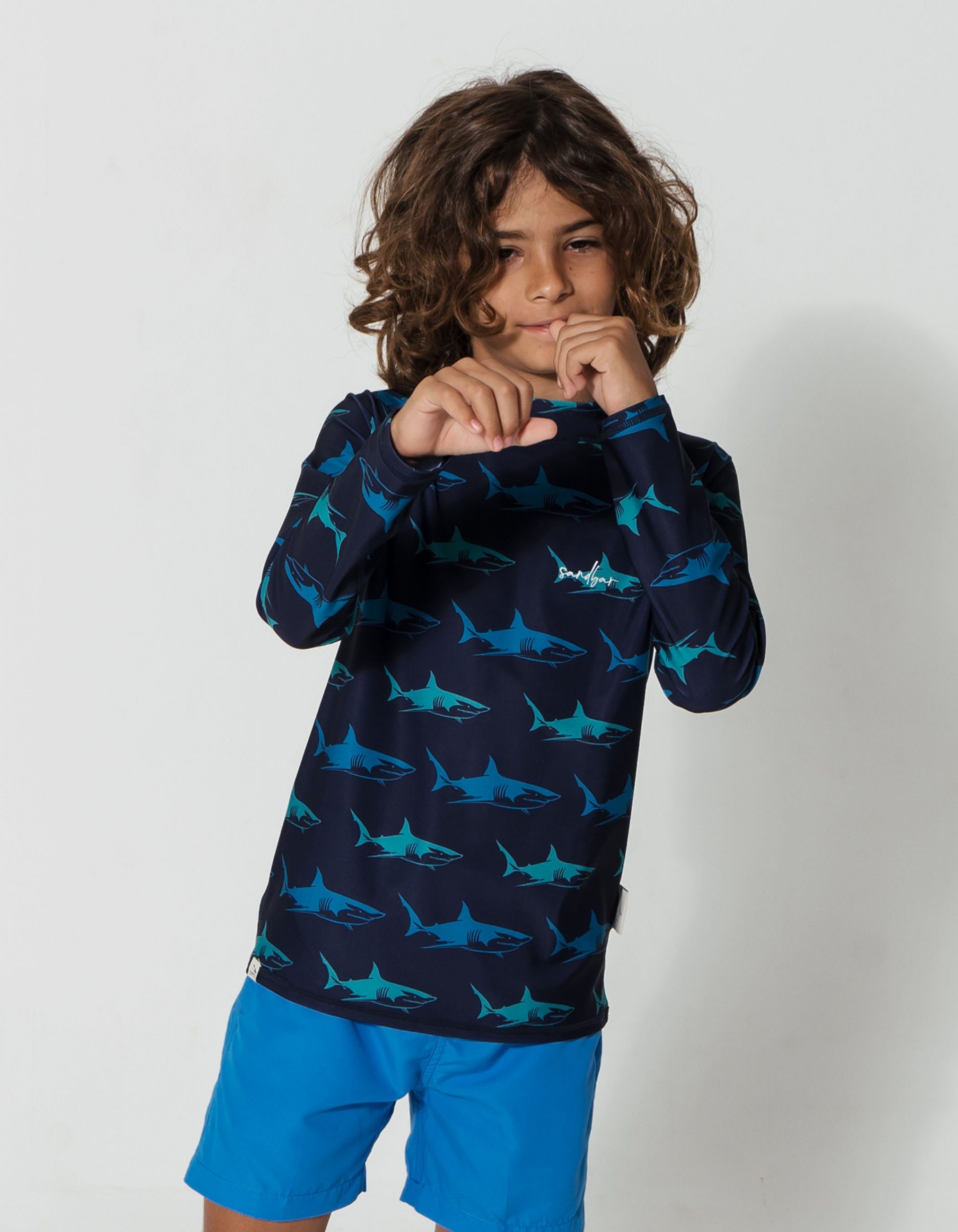 Navy Blue Shark Rash Guard | Lazada Singapore