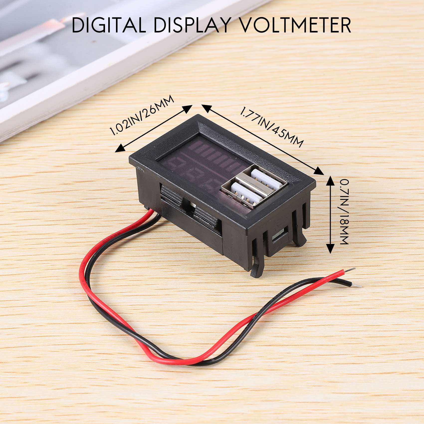 Red Led Digital Display Voltmeter Mini Voltage Meter Volt Tester Panel ...
